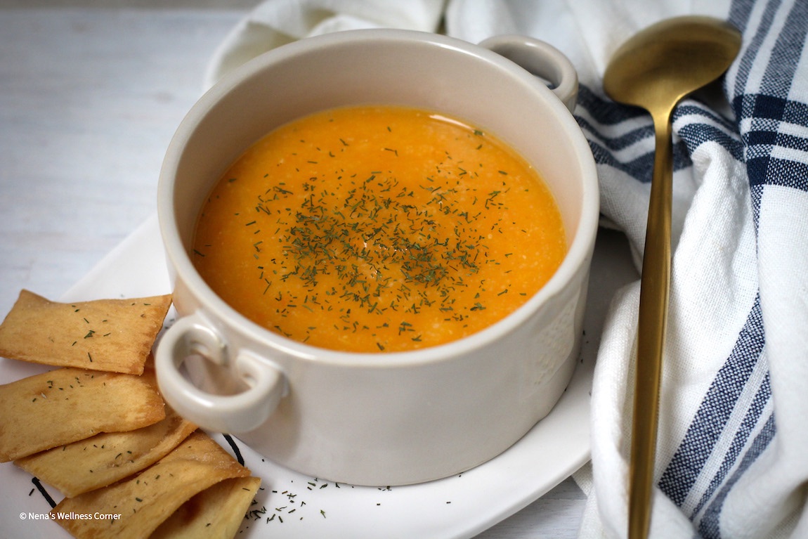 Easy Vegetarian Sweet Potato Soup with Zucchini & Carrots - Nena's ...