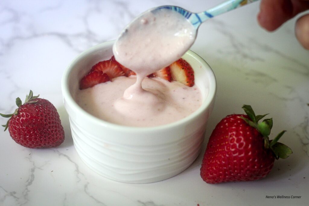 Easy 10 Minute Strawberry Yogurt Recipe - Nena's Wellness Corner