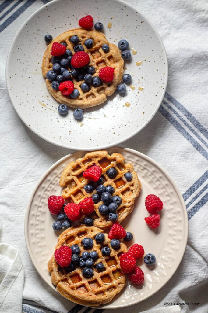 Homemade Apple Waffles with Whole Wheat Flour - Nena's Wellness Corner