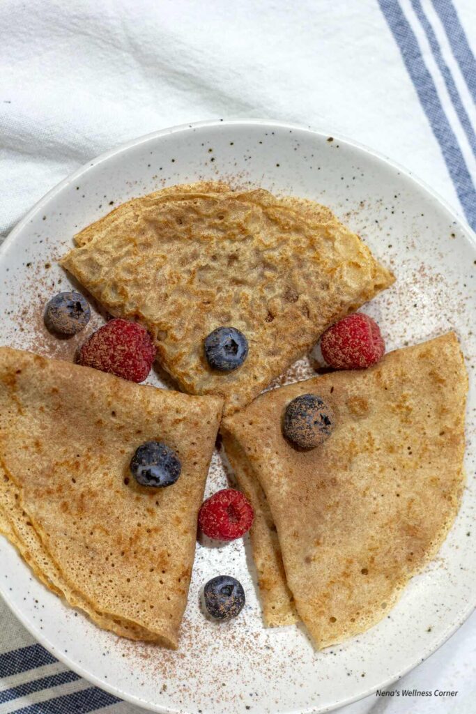 Easy Coconut Oil Whole-Wheat Crepes without Sugar - Nena's Wellness Corner