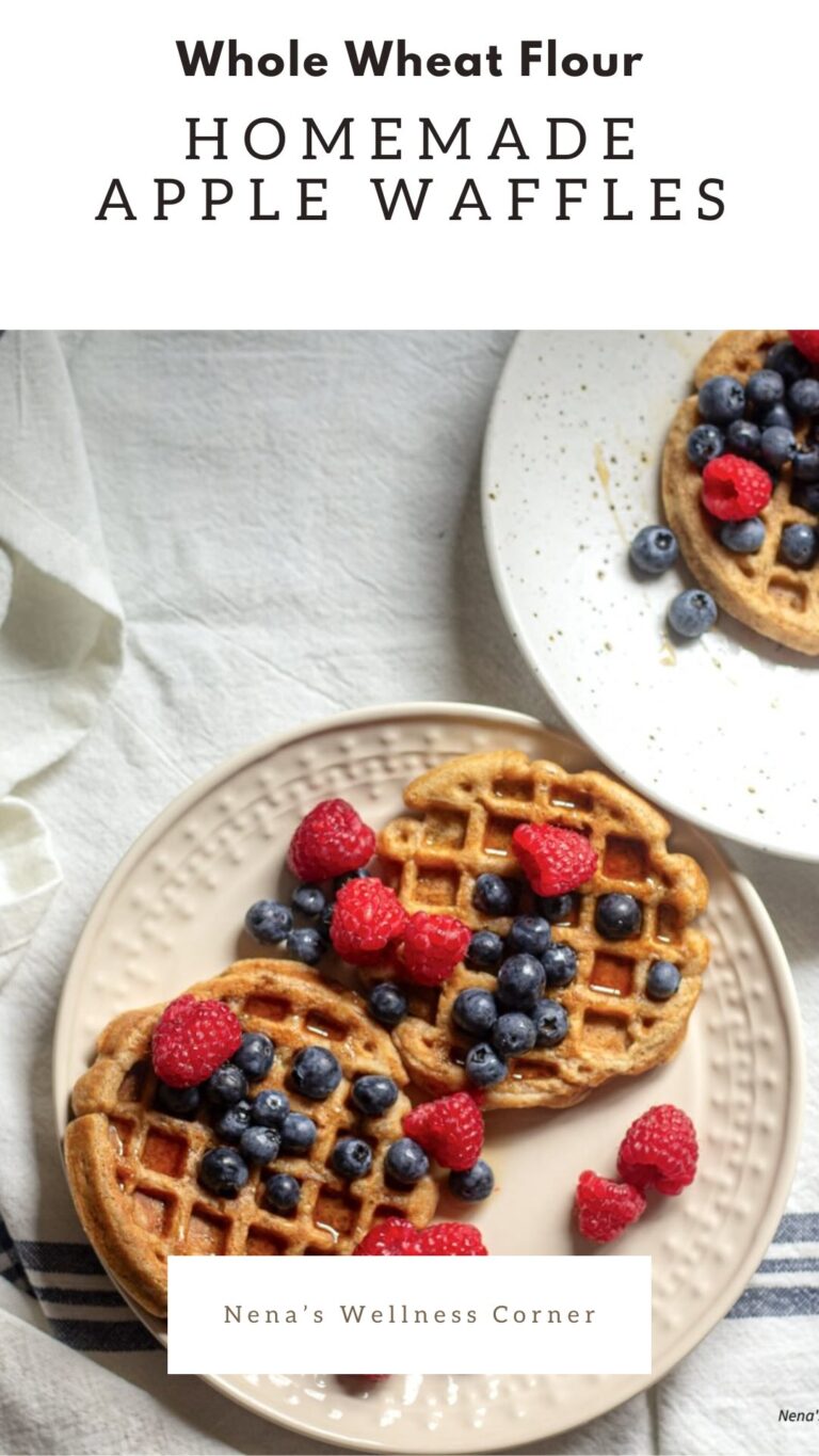 Homemade Apple Waffles with Whole Wheat Flour - Nena's Wellness Corner