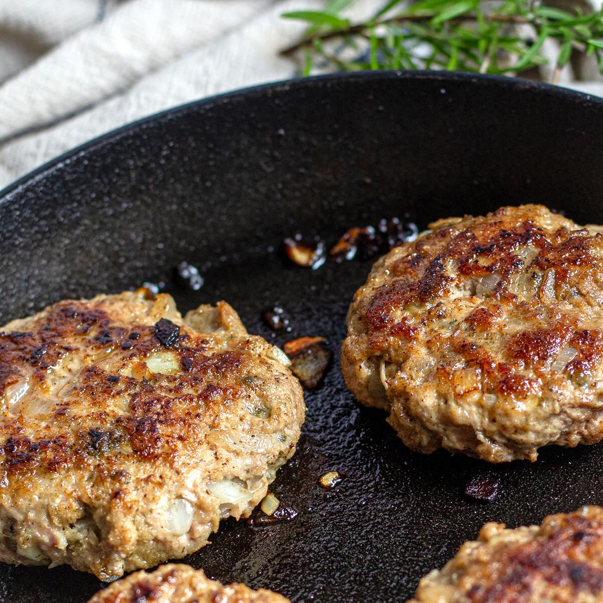 Easy Cast-Iron Turkey Burgers - Nena's Wellness Corner