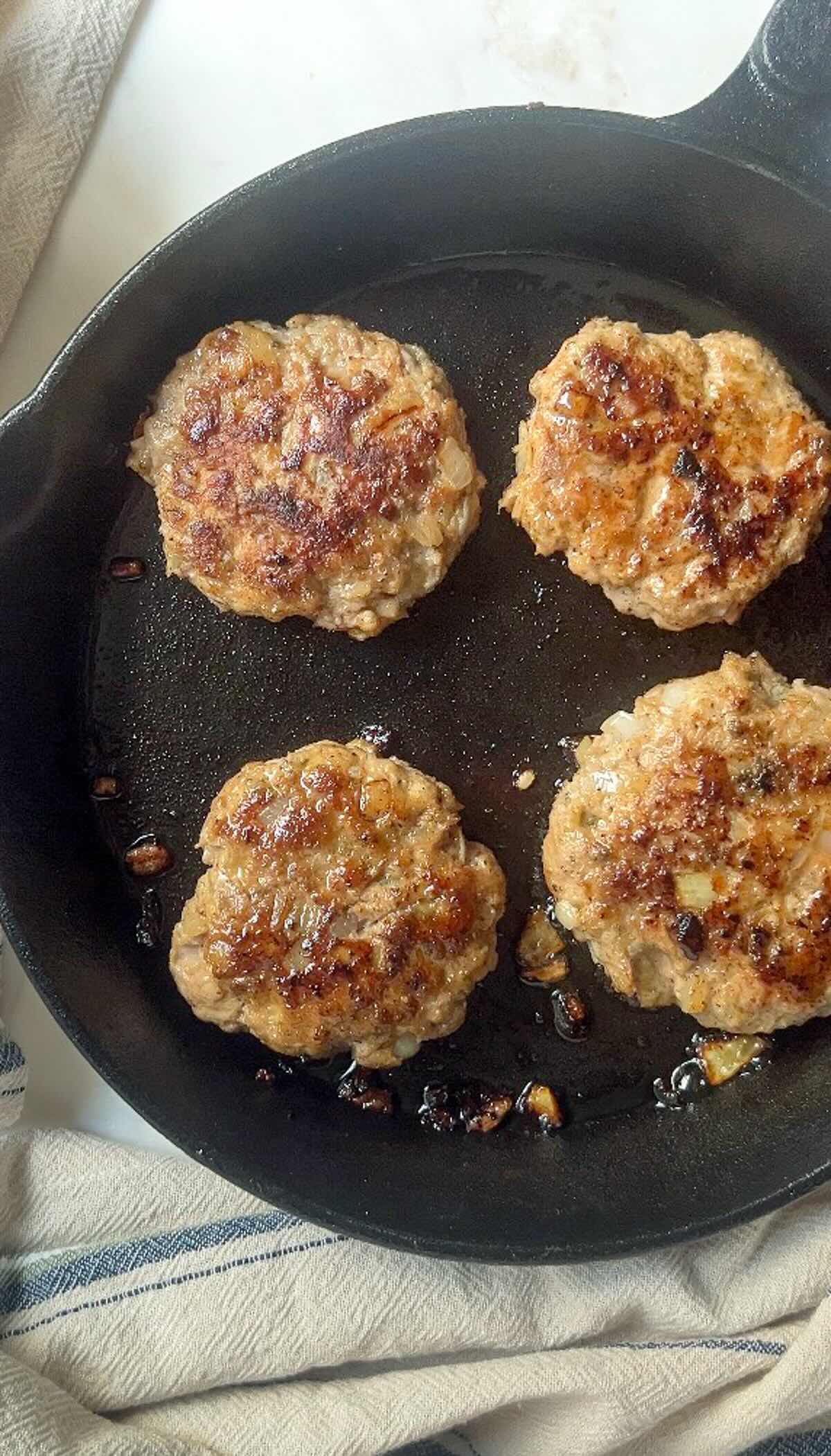 Easy Cast-Iron Turkey Burgers - Nena's Wellness Corner