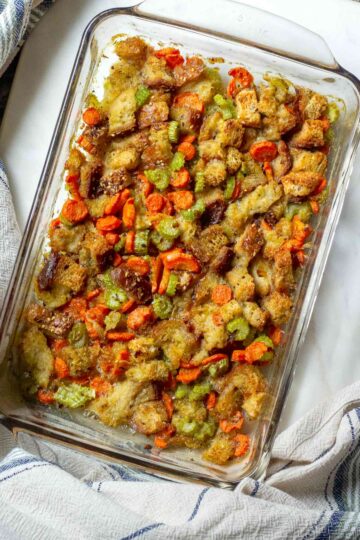Best Homemade Vegetable Stuffing Casserole - Nena's Wellness Corner